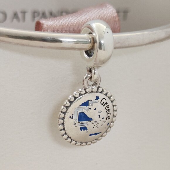 Pandora | Jewelry | Pandora Greece Flag Map Exclusive Dangle Charm With ...